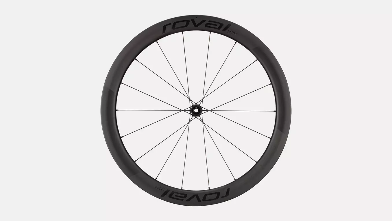 Roval Rapide CL III Carbon Wheel - Front - Satin Carbon/Satin Black ...