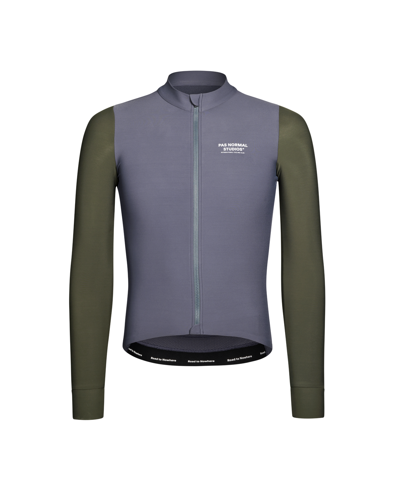Pas Normal Studios - Mechanism Long Sleeve Jersey - Steel / Dark Olive | BIKE GALLERY