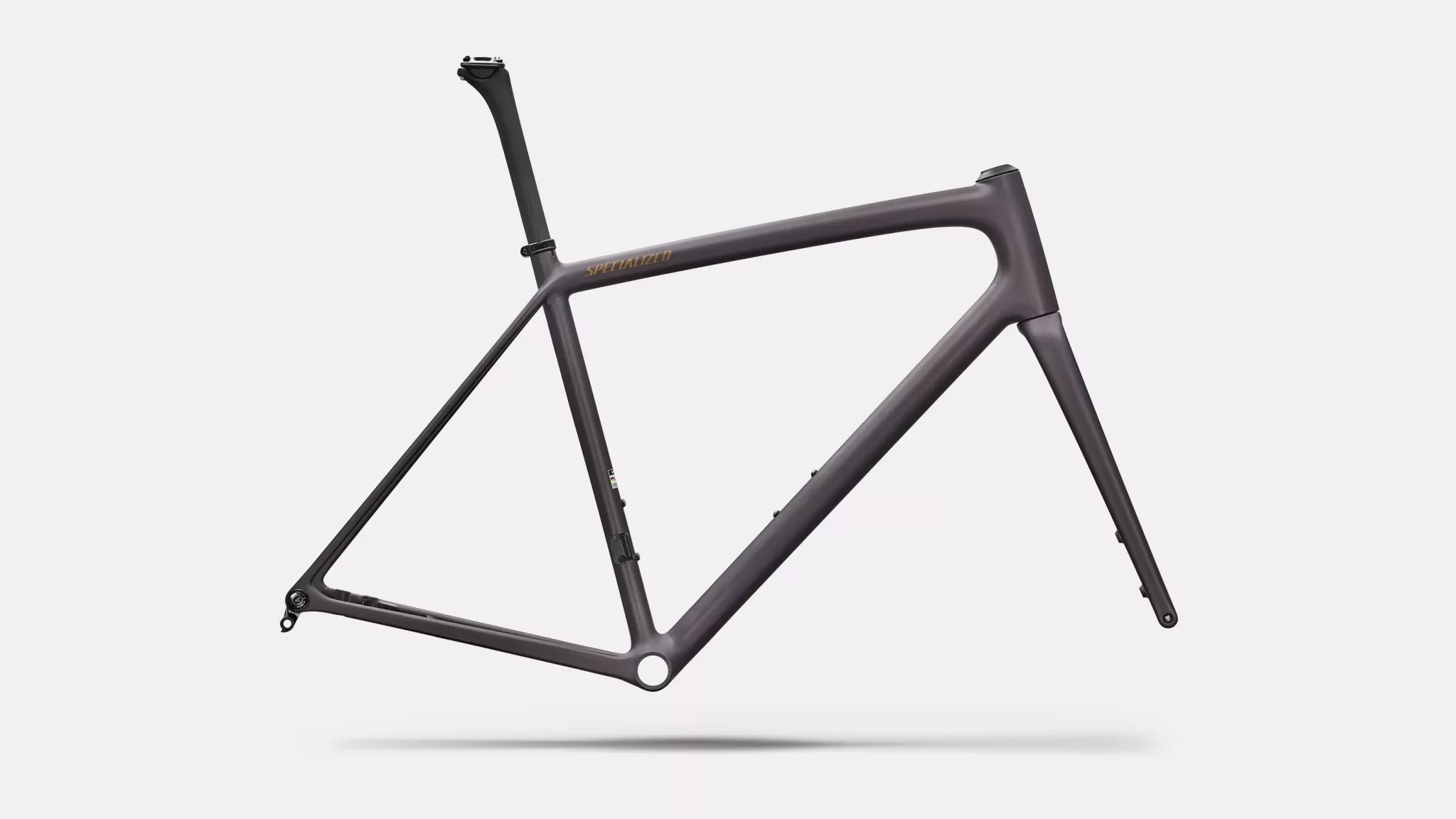 2026 Specialized Aethos 2 Frameset - Satin Nebula Metallic / Burnt Gold ...